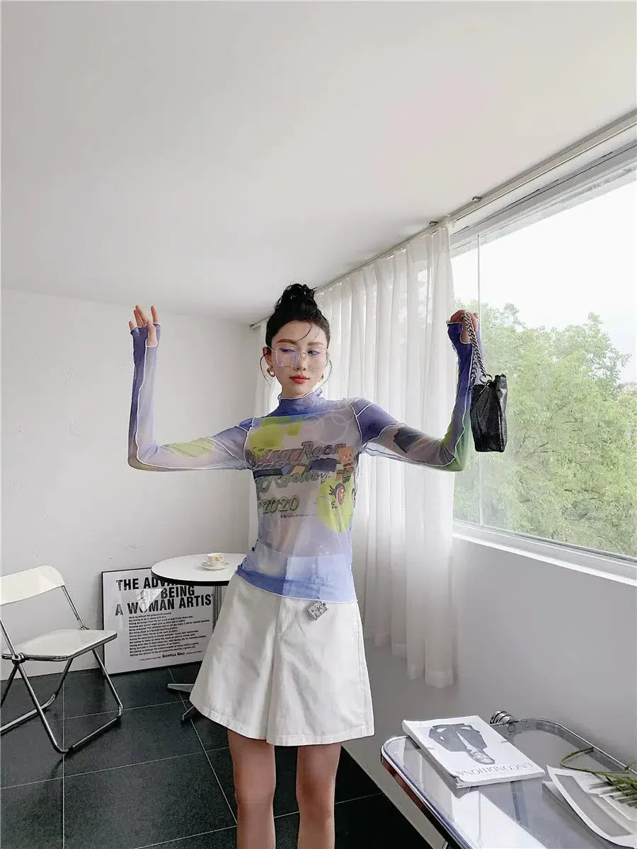 Y2K Minecraft Mesh Top – Pyd Shop