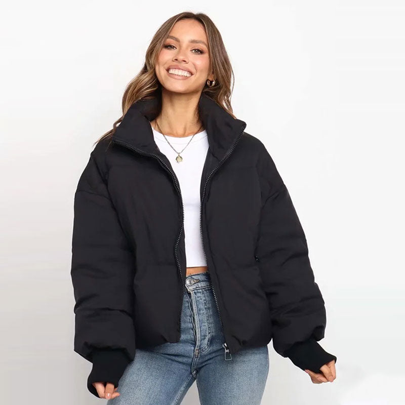 Long Sleeve Puffer Jacket - Black – Pyd Shop